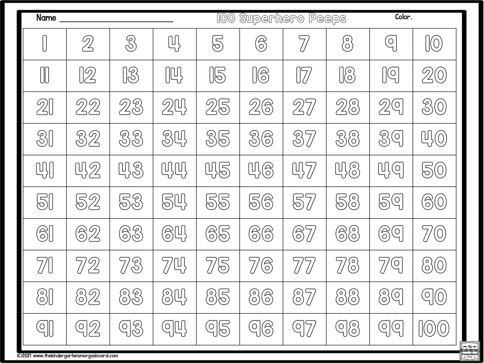 100 Superhero Peeps Freebie – The Kindergarten Smorgasboard Online Store