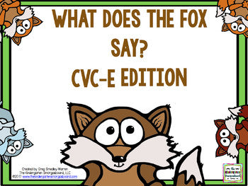 What Does the Fox Say? A CVC-E Word Creation – The Kindergarten ...