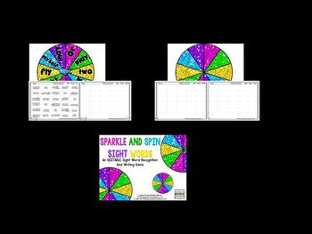Sparkle Spin Editable Sight Words – The Kindergarten Smorgasboard ...
