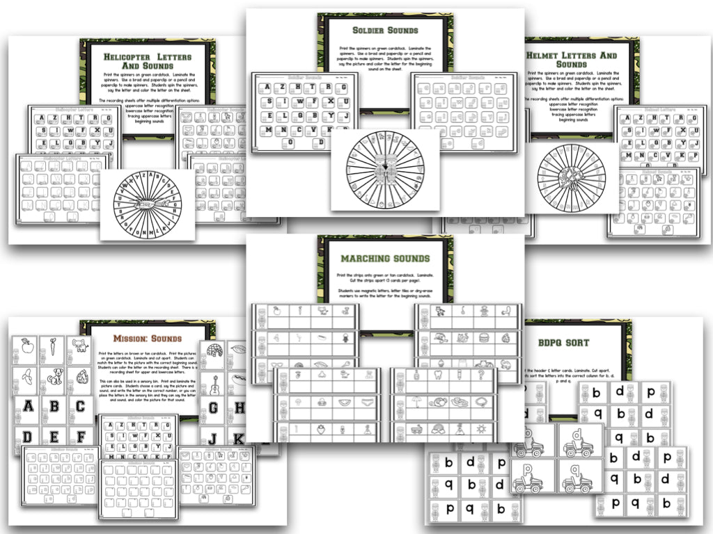 ABC Bootcamp: A 26-Day Introduction to Letters and Sounds (Army Theme ...