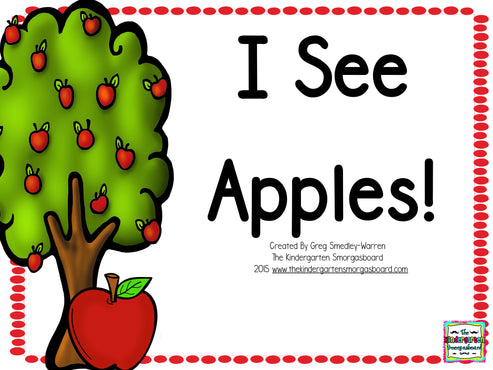 Apples Emergent Reader – The Kindergarten Smorgasboard Online Store
