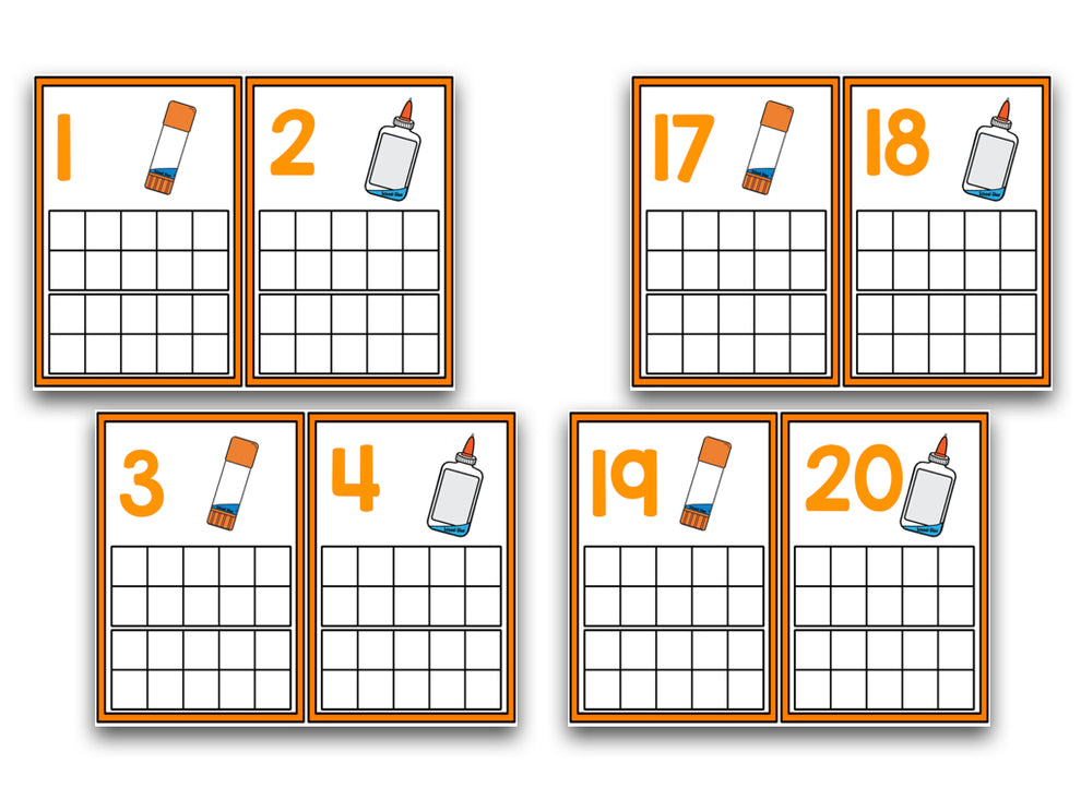 Back to School Ten Frame Cards – The Kindergarten Smorgasboard Online Store