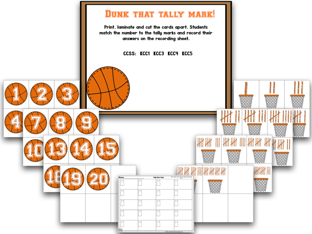 Basketball Math and Literacy Centers! – The Kindergarten Smorgasboard ...