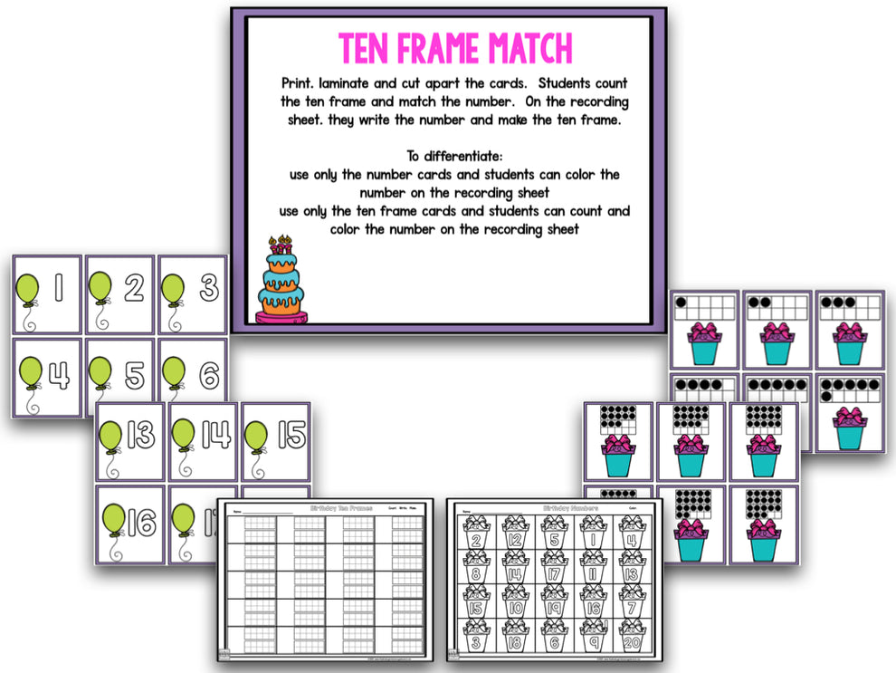 Birthday Math and Literacy Centers – The Kindergarten Smorgasboard ...