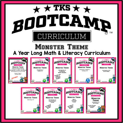 TKS Bootcamp BUNDLE! (Monster Theme) – The Kindergarten Smorgasboard ...