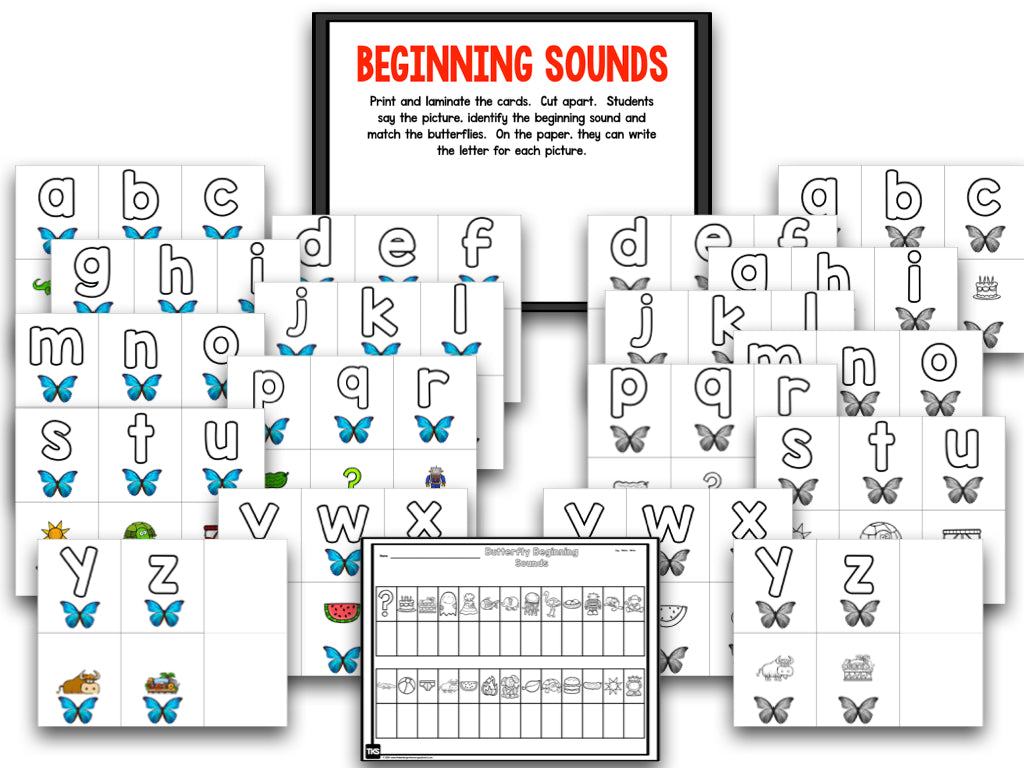 Butterflies! Math and Literacy Centers – The Kindergarten Smorgasboard ...