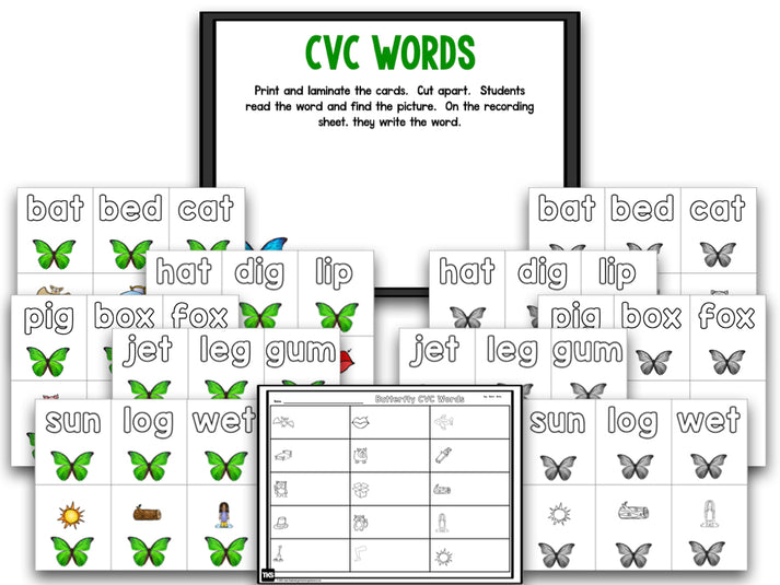 Butterflies! Math and Literacy Centers – The Kindergarten Smorgasboard ...