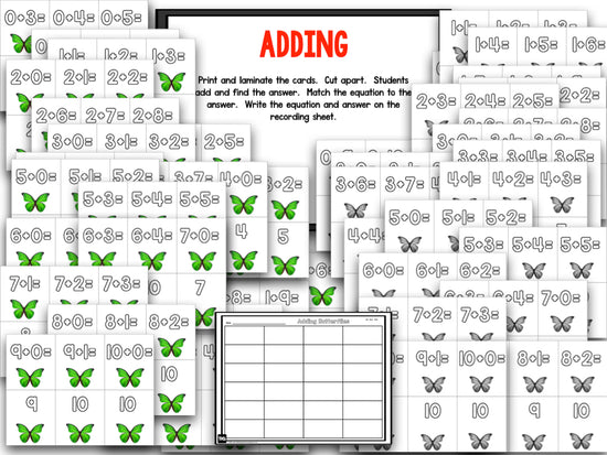 Butterflies! Math and Literacy Centers – The Kindergarten Smorgasboard ...