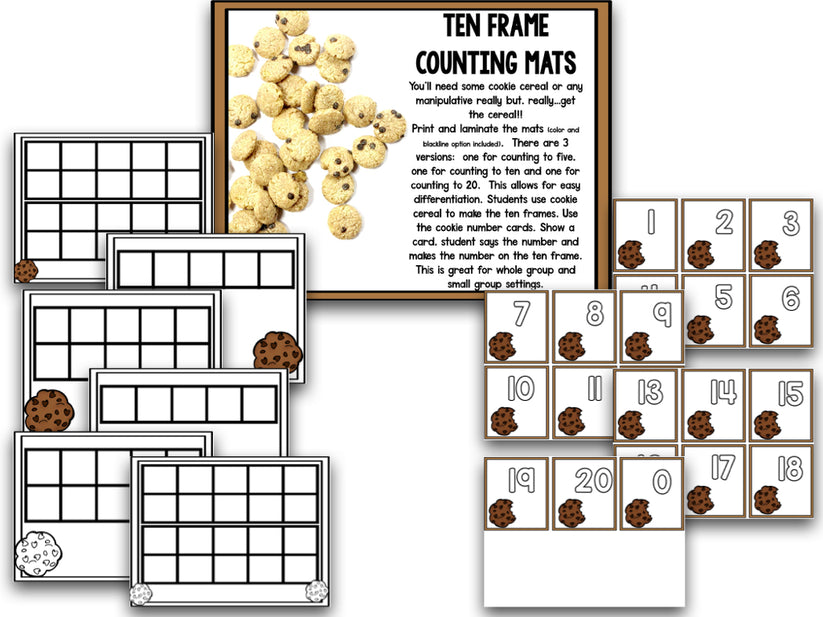 Cookie Counting with Ten Frames and Numbers – The Kindergarten ...