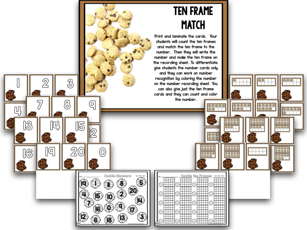 Cookie Counting with Ten Frames and Numbers – The Kindergarten ...