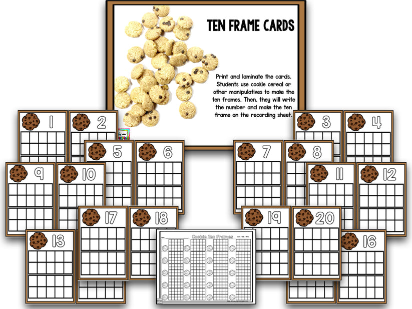 Cookie Counting with Ten Frames and Numbers – The Kindergarten ...