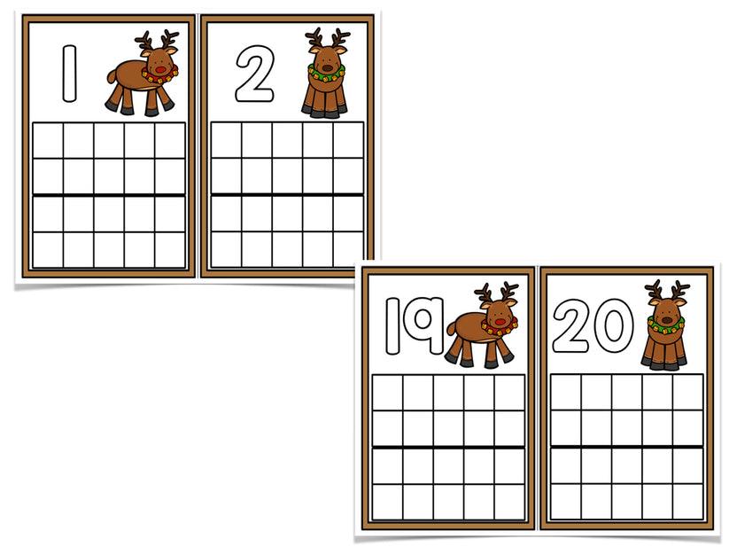 December Ten Frame Cards – The Kindergarten Smorgasboard Online Store