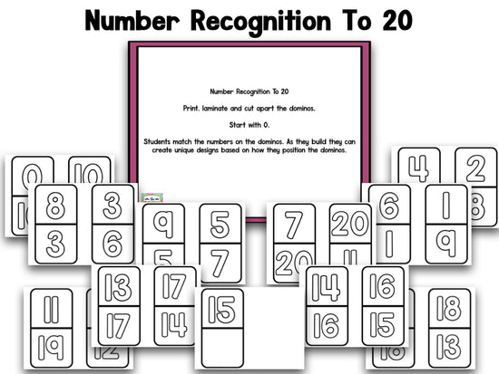 Domino Math & Literacy Games – The Kindergarten Smorgasboard Online Store