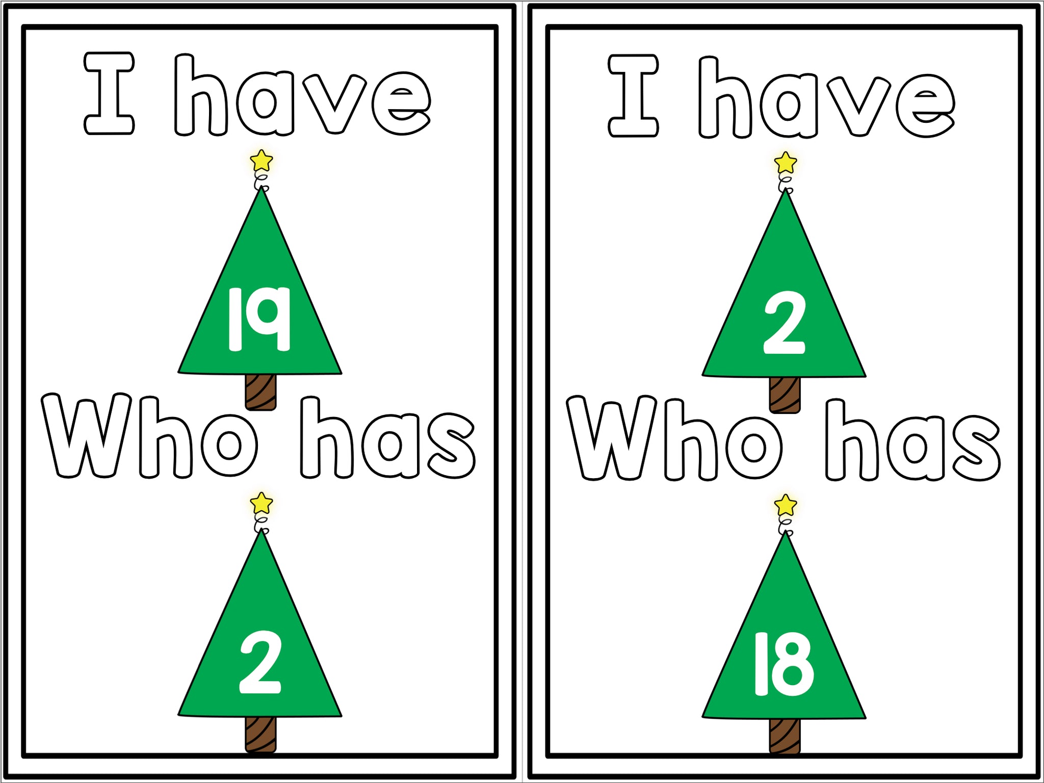 I Have, Who Has? Christmas Numbers FREEBIE! – The Kindergarten ...