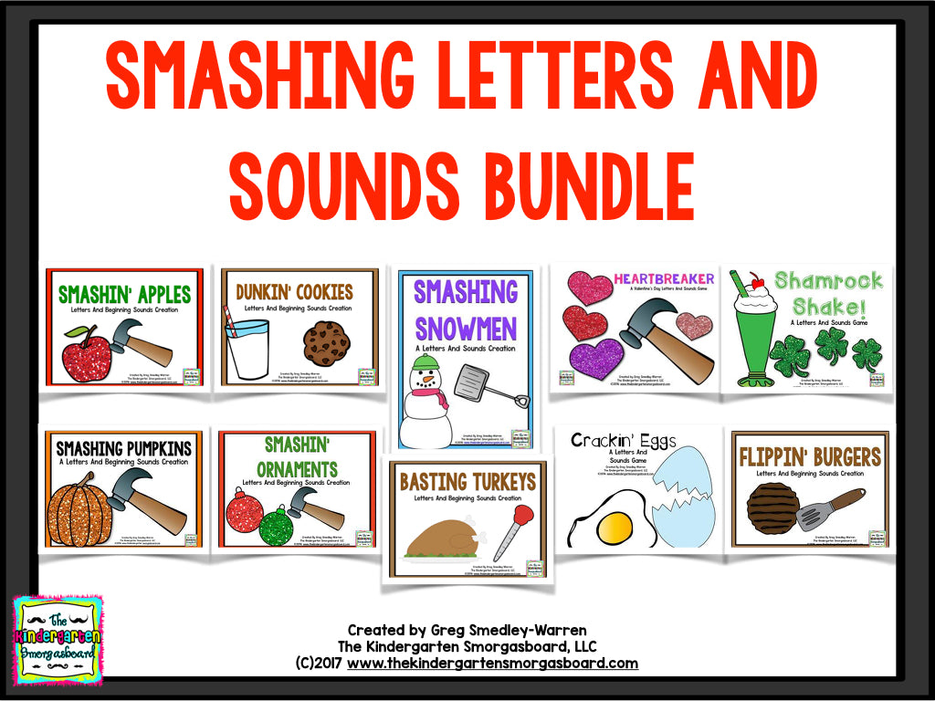 Smashing Letters and Sounds BUNDLE! – The Kindergarten Smorgasboard ...