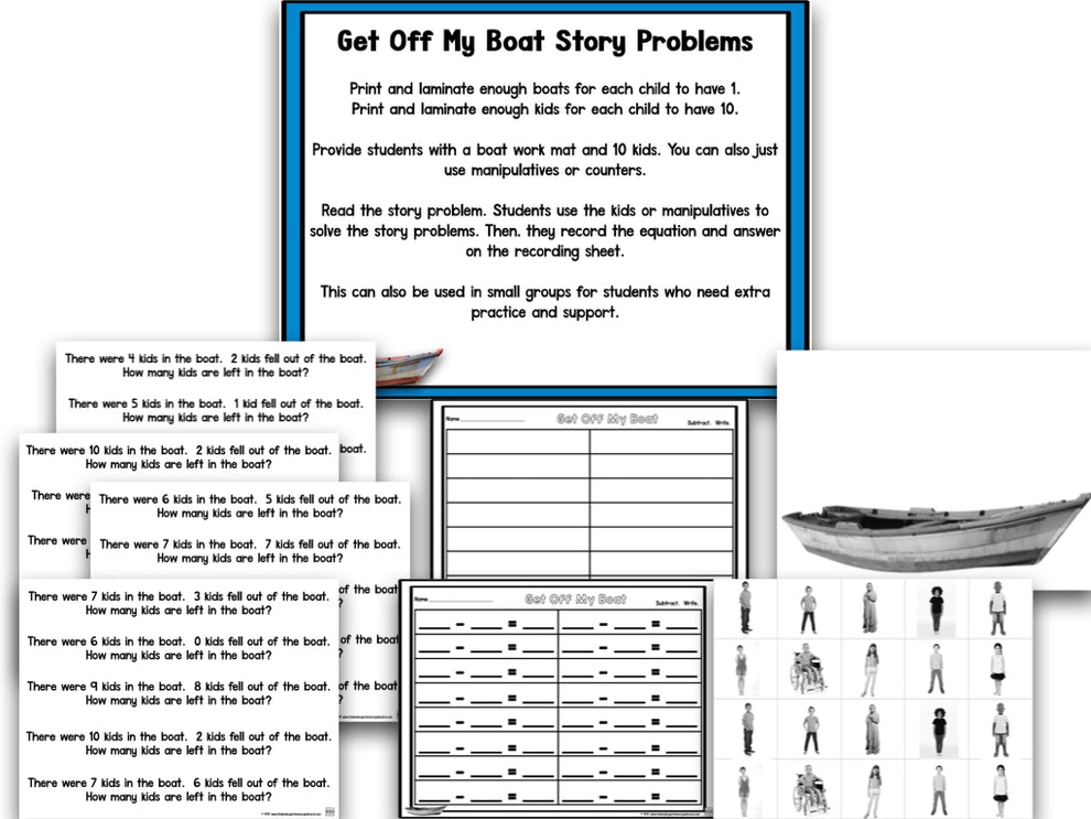 Math It Up! Get Off My Boat – The Kindergarten Smorgasboard Online Store