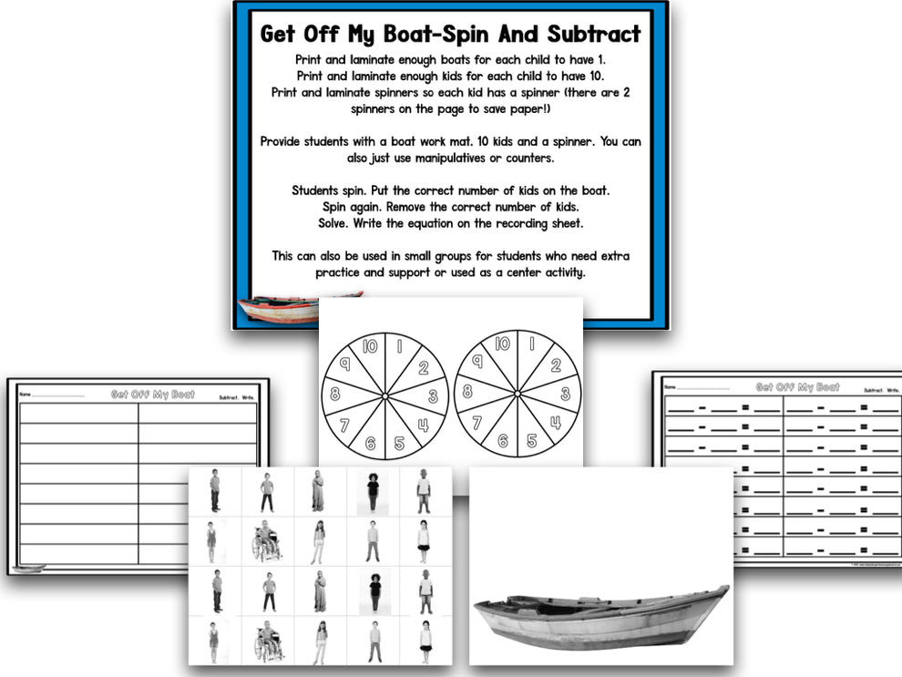Math It Up! Get Off My Boat – The Kindergarten Smorgasboard Online Store