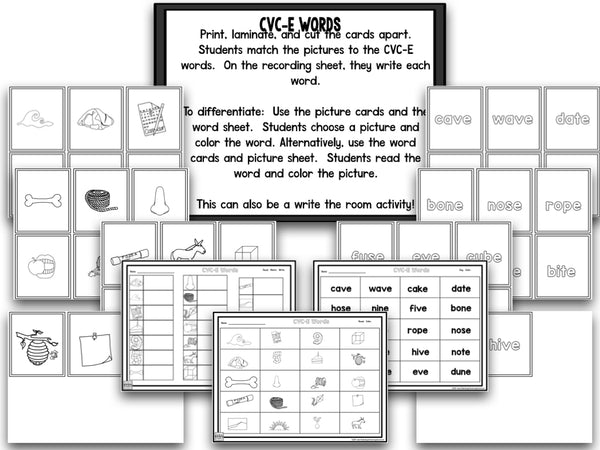 No Theme Blackline Centers – The Kindergarten Smorgasboard Online Store