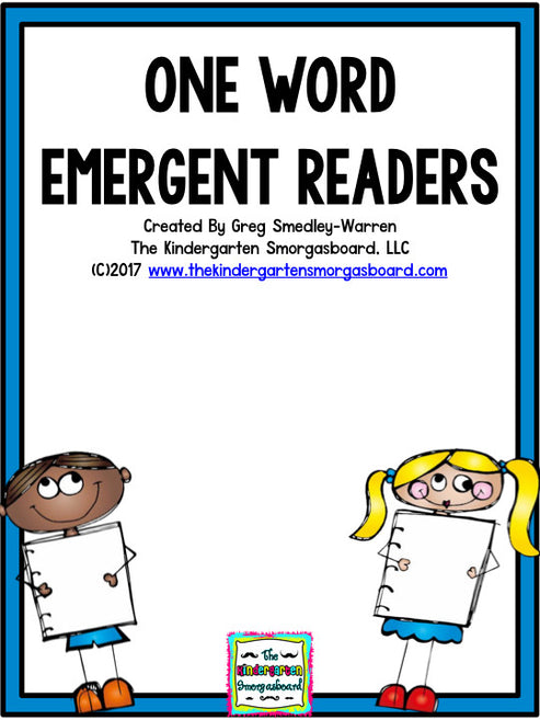 One Word Emergent Readers – The Kindergarten Smorgasboard Online Store