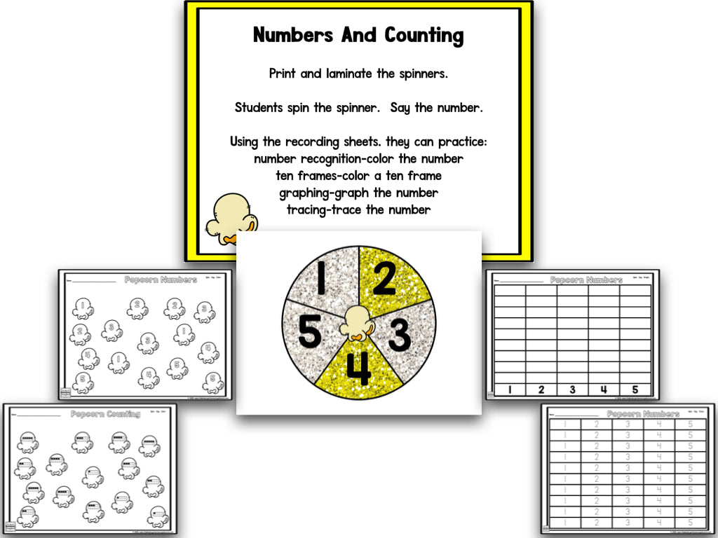 Popcorn Math and Literacy Centers – The Kindergarten Smorgasboard ...