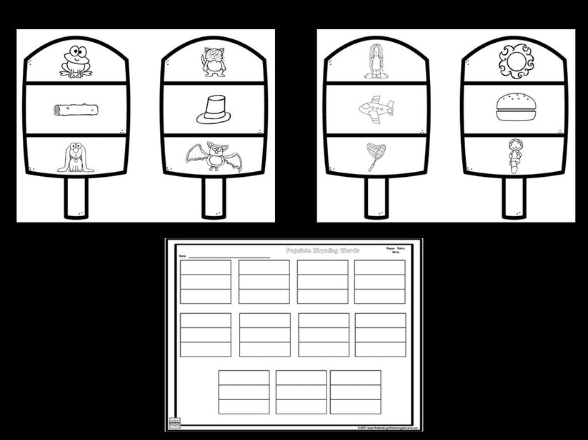 Popsicle Rhyming Words – The Kindergarten Smorgasboard Online Store