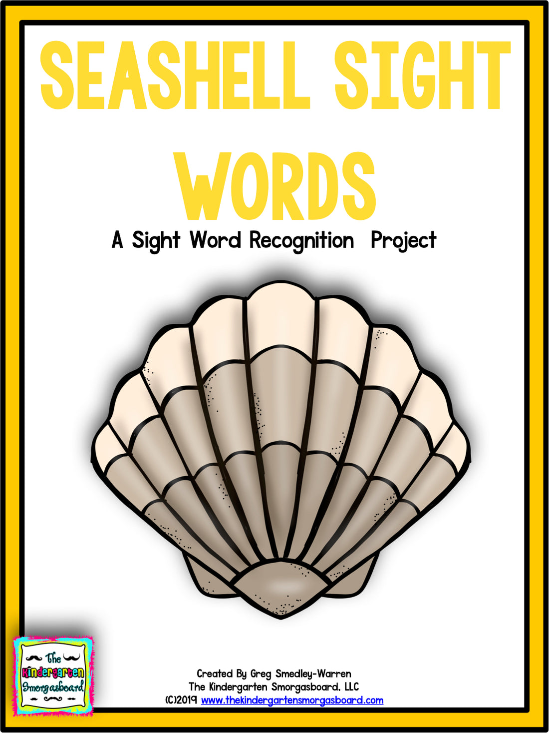 Seashell Sight Words Editable Project – The Kindergarten Smorgasboard ...