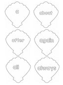 Seashell Sight Words Editable Project – The Kindergarten Smorgasboard ...
