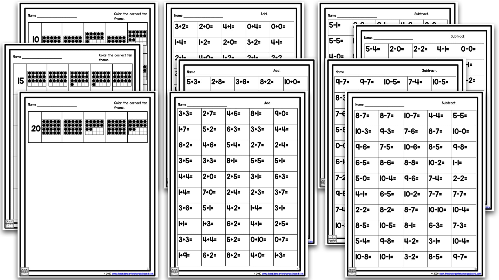 Take Home Packet – The Kindergarten Smorgasboard Online Store