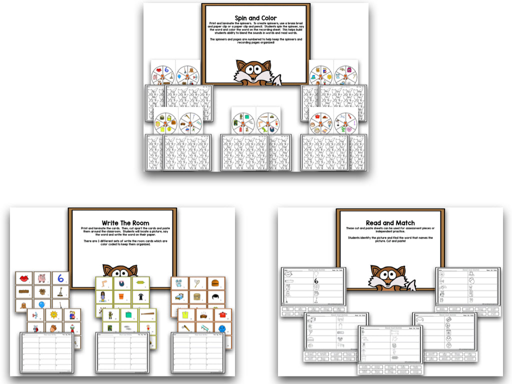 What Does the Fox Say? A Word Work BUNDLE! – The Kindergarten ...