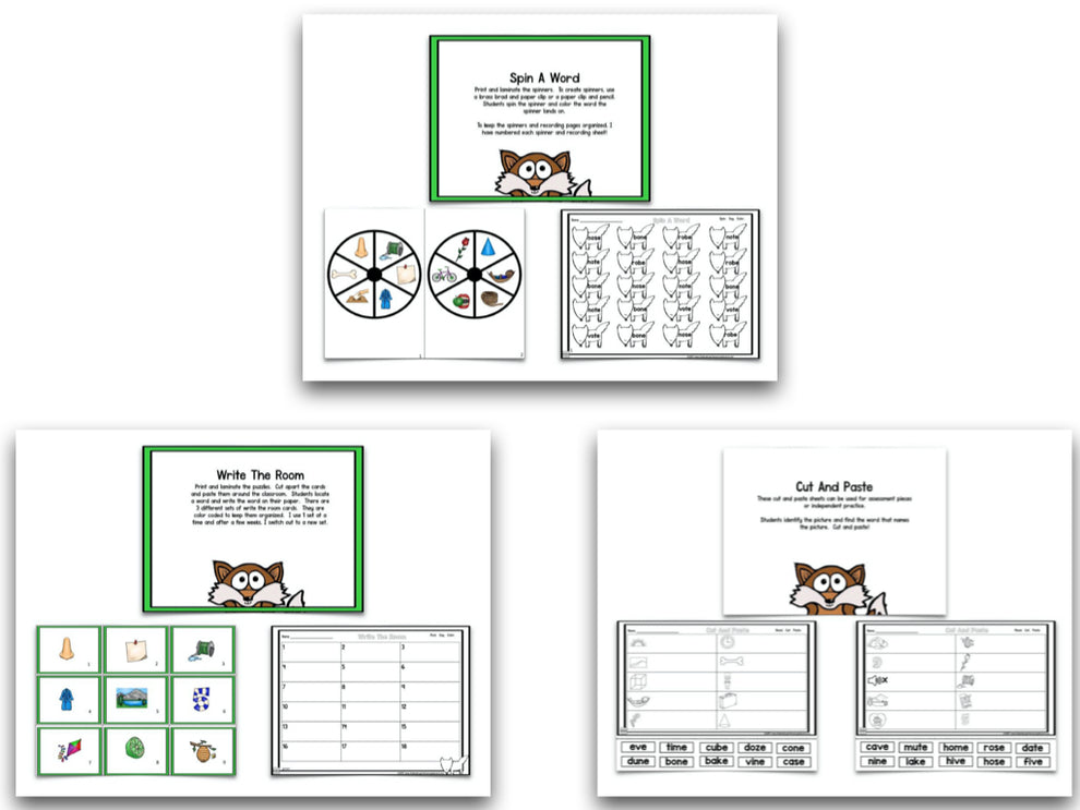 What Does the Fox Say? A CVC-E Word Creation – The Kindergarten ...