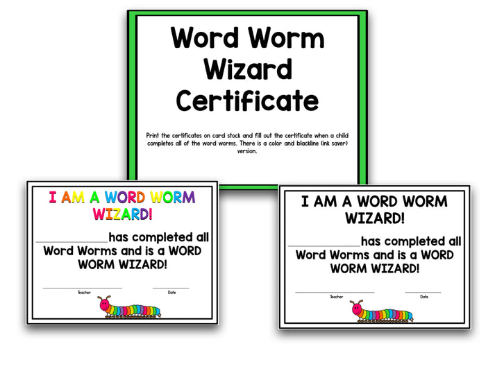 The Word Worm: An Editable Sight Word Recognition Creation – The ...
