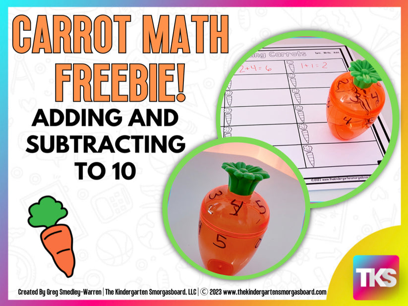 Carrot Math Freebie – The Kindergarten Smorgasboard Online Store