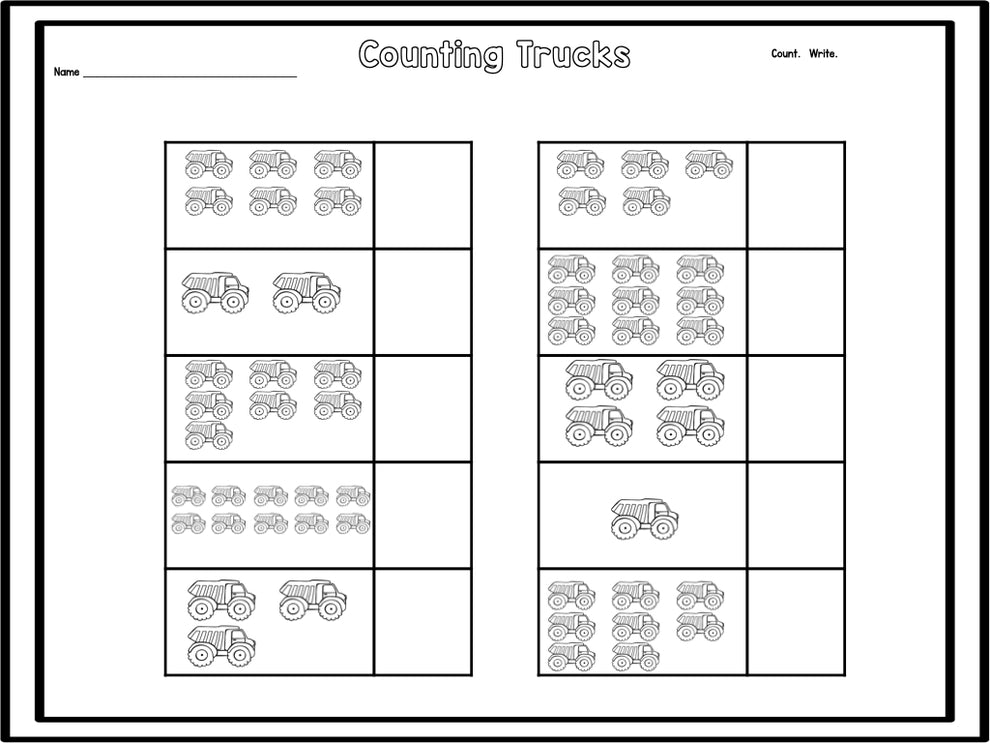 Digital Math It Up! Counting With Trucks – The Kindergarten ...