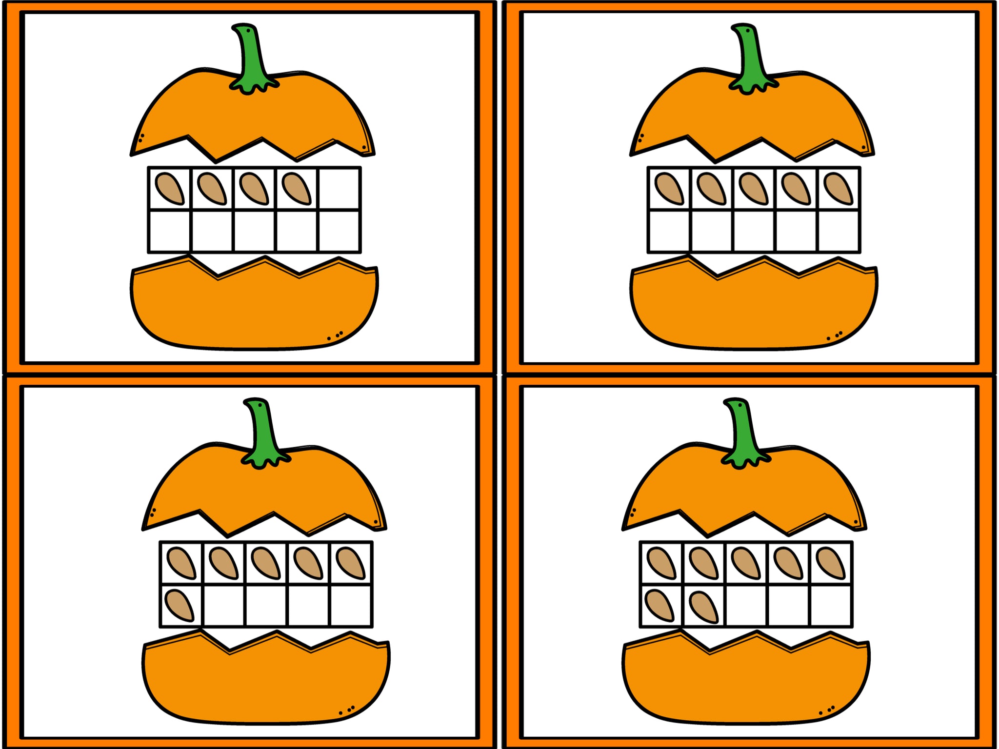 Halloween Subitizing Cards – The Kindergarten Smorgasboard Online Store