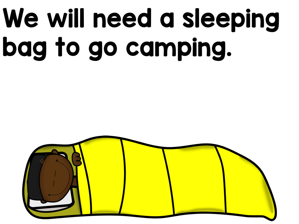 Let's Go Camping! Emergent Reader – The Kindergarten Smorgasboard ...