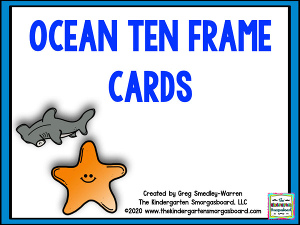 Ocean Ten Frame Cards – The Kindergarten Smorgasboard Online Store