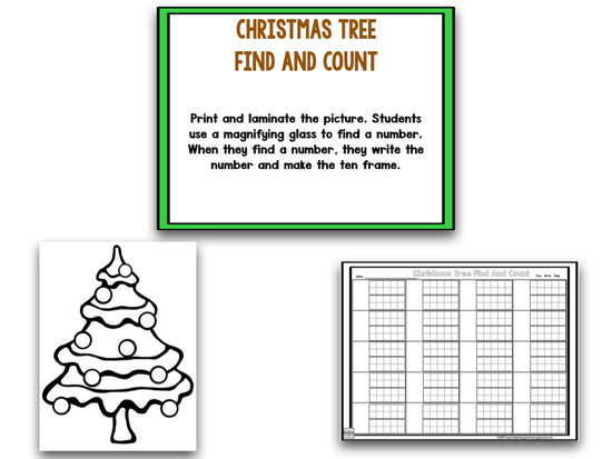 Christmas Tree Blackline Math and Literacy Centers – The Kindergarten ...