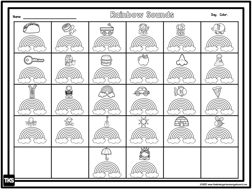 Rainbow Letters & Sounds Freebie – The Kindergarten Smorgasboard Online ...