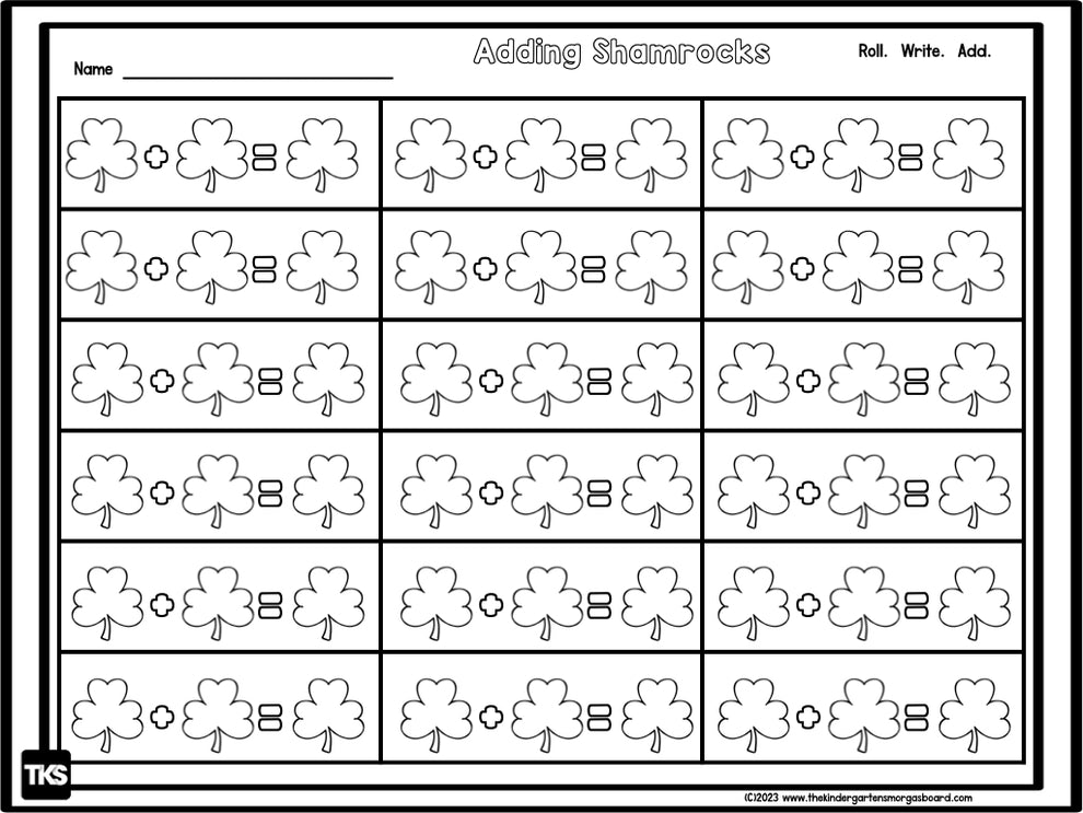St. Patrick's Day Addition Freebie – The Kindergarten Smorgasboard ...