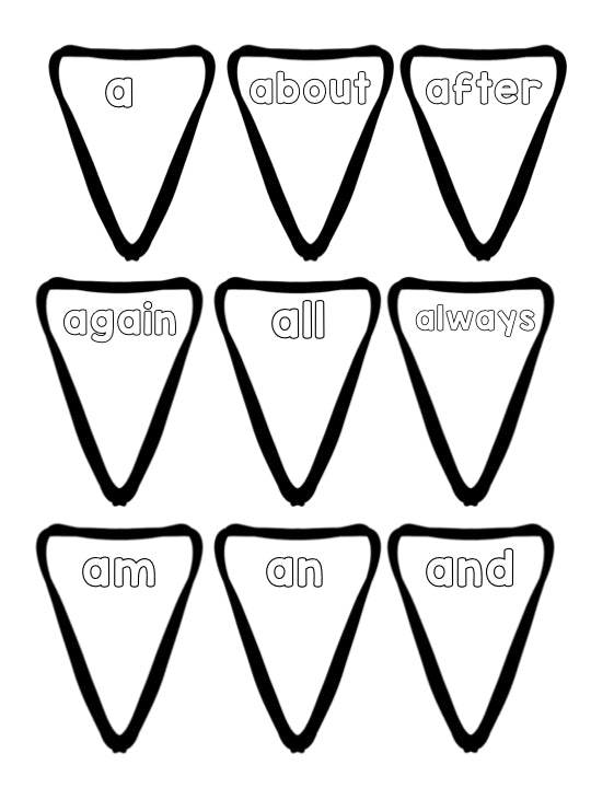 Sunny Sight Words Recognition Project – The Kindergarten Smorgasboard ...
