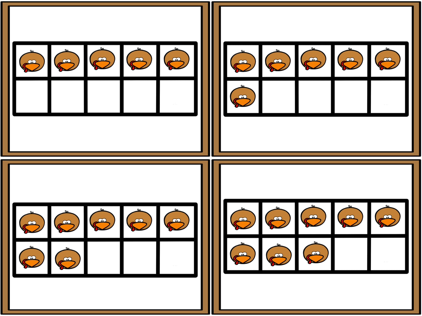 Turkey Subitizing Cards – The Kindergarten Smorgasboard Online Store