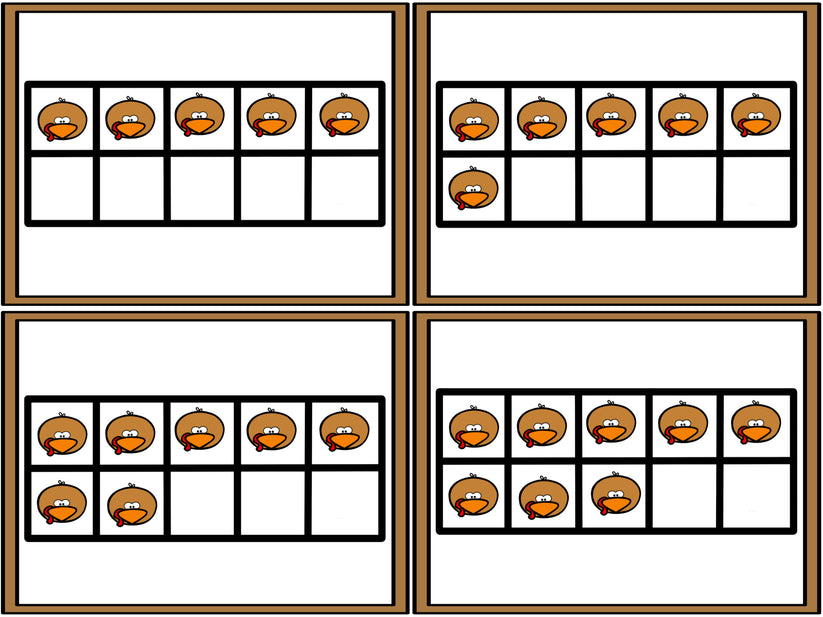 Turkey Subitizing Cards – The Kindergarten Smorgasboard Online Store
